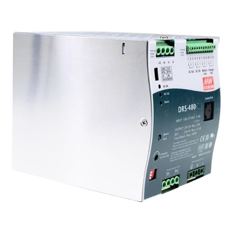 Fuente UPS MEAN WELL DRS-480-24 480W 24V 20A / 15.4A@bat riel DIN